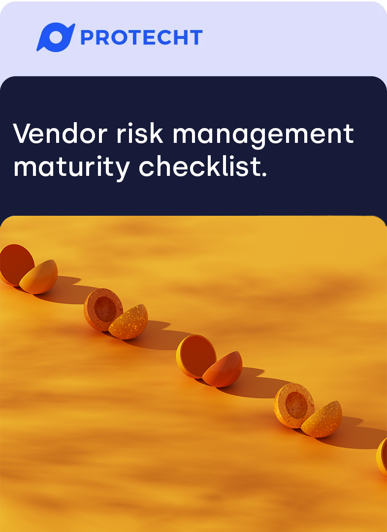 Vendor risk management maturity checklist.